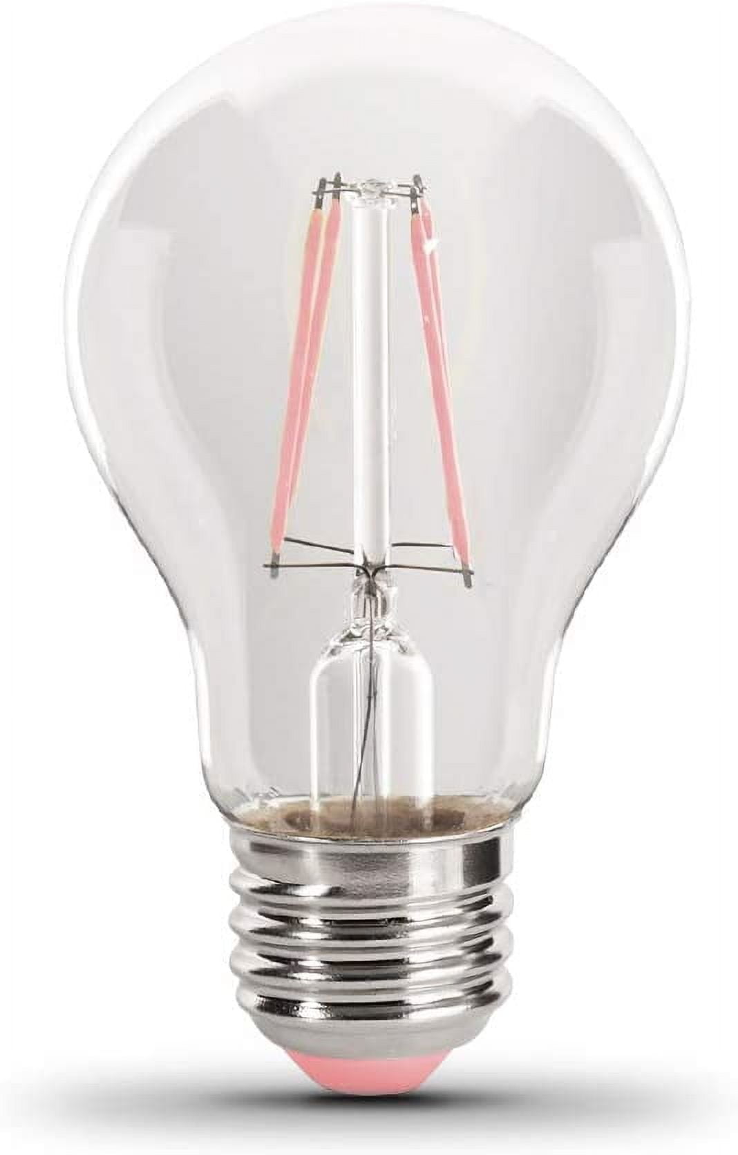IYFFDFE-- A19/TPK/LED 25W Equivalent Pink Filament Dimmable Clear Glass ...