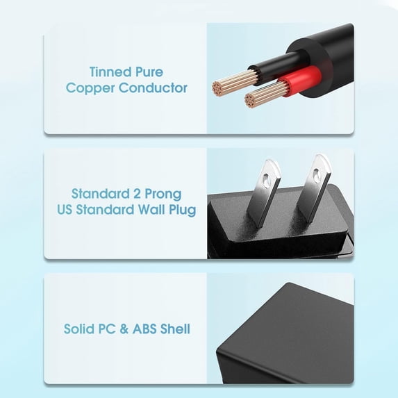 IYFFDFE-AC/DC Power Adapter 12V-3A 2.5A 2A 1.25A 1A Power Cord 5.5x2 ...