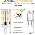 IYFFDFE-AC110V-130V Dimmable G4 LED Light Bulbs, 2.6W Warm White 3000K ...