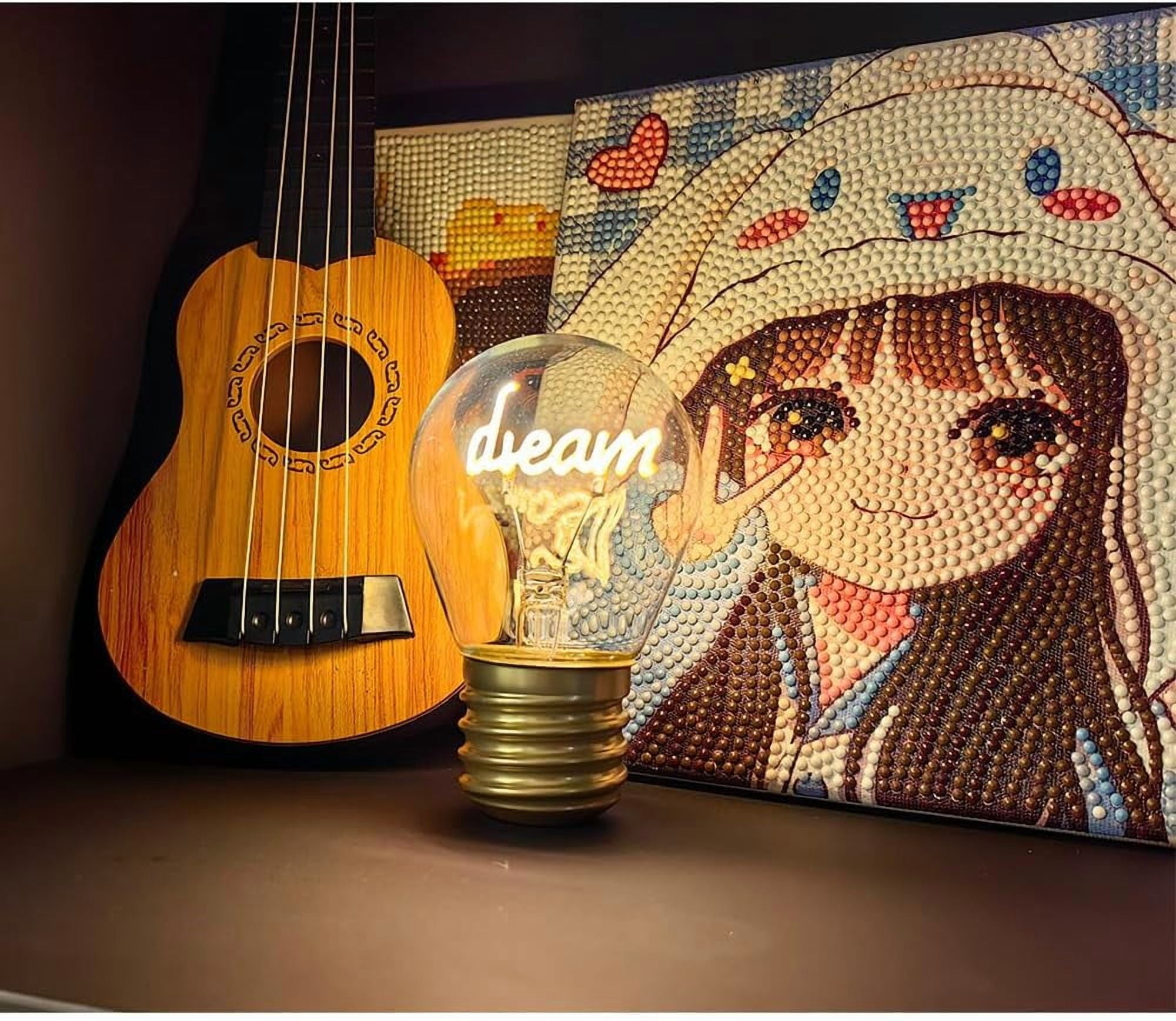 IYFFDFE-Battery Operated Cordless Edison Light Bulb, Rechargable LED ...