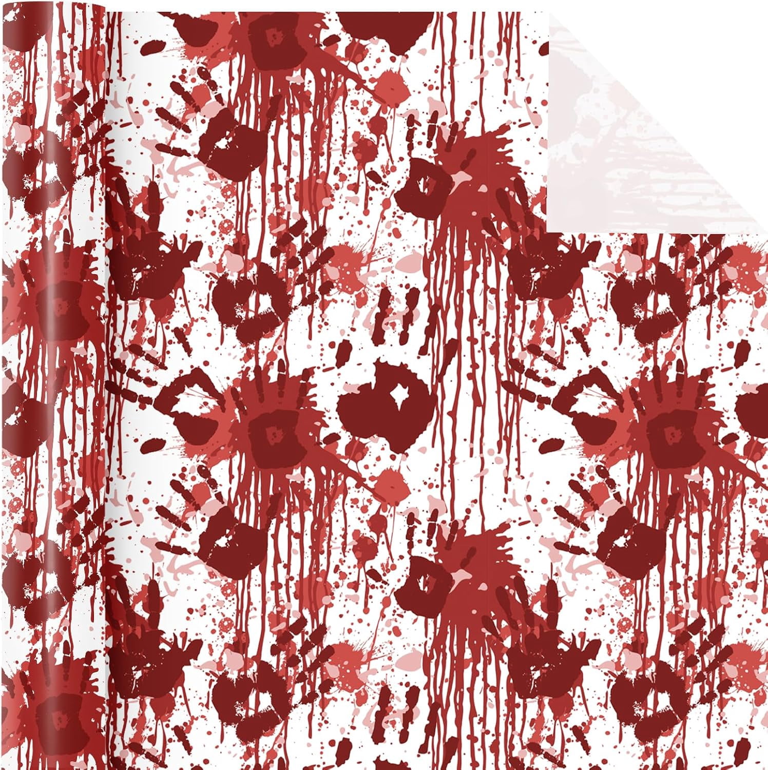 IYFFDFE-Bloody Halloween Wrapping Paper - Mini Roll - 17 Inch x 16.5 ...