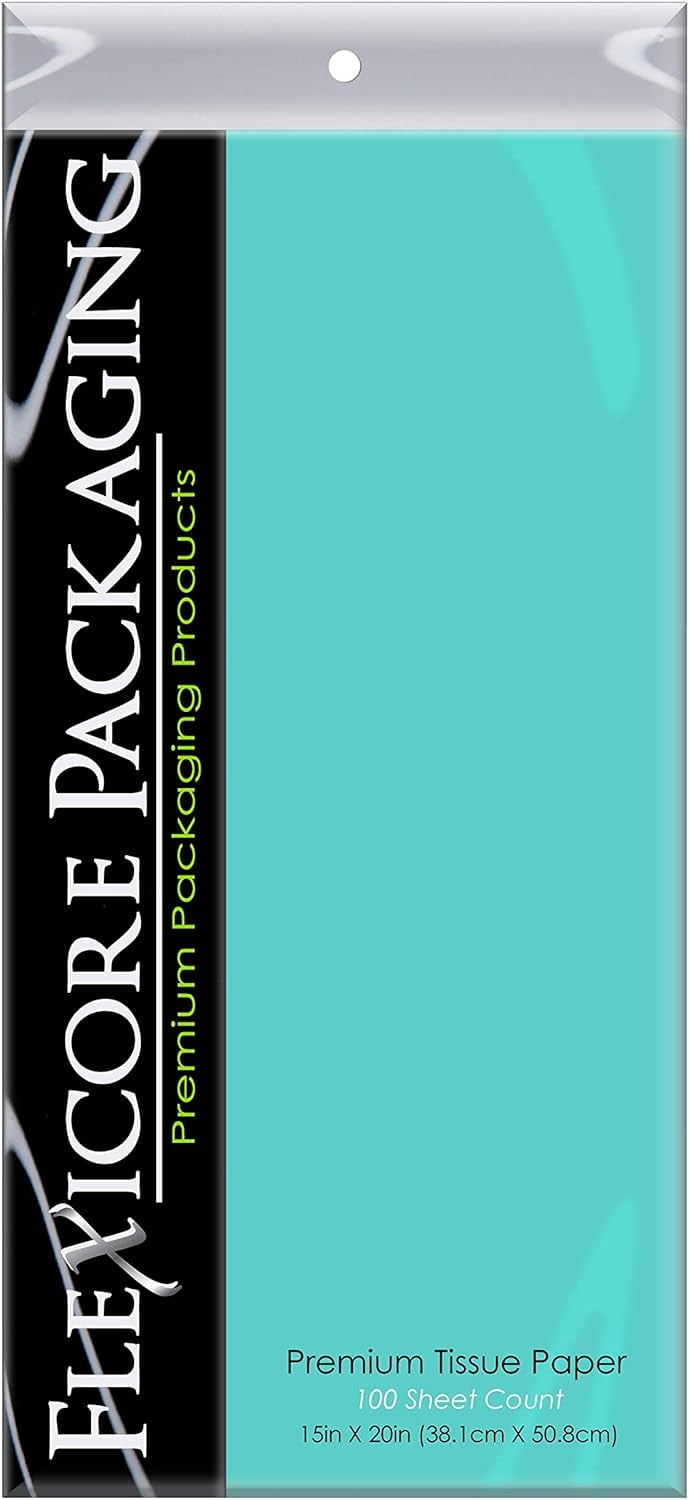 IYFFDFE-Caribbean Teal Gift Wrap Tissue Paper Size: 15 Inch X 20 Inch ...