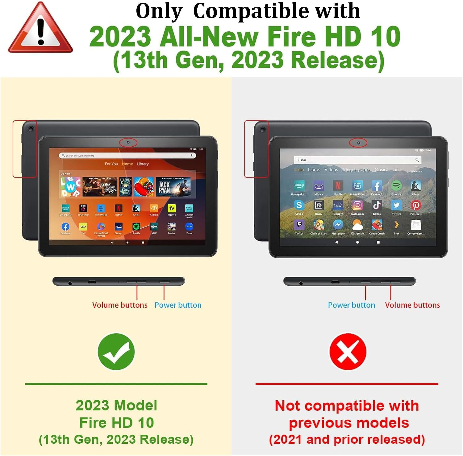 IYFFDFE-Case for Fire HD 10 inch Tablet (13th Gen, 2023 Release ...