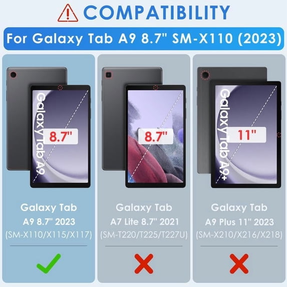 IYFFDFE-Case for Samsung Galaxy Tab A9 8.7" 2023 Tablet (SM-X110/X115 ...