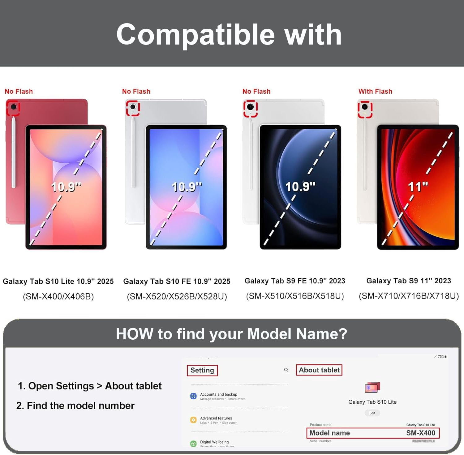 IYFFDFE-Case for Samsung Galaxy Tab S10 Lite/ S10 FE/ S9 FE 5G 10.9 ...