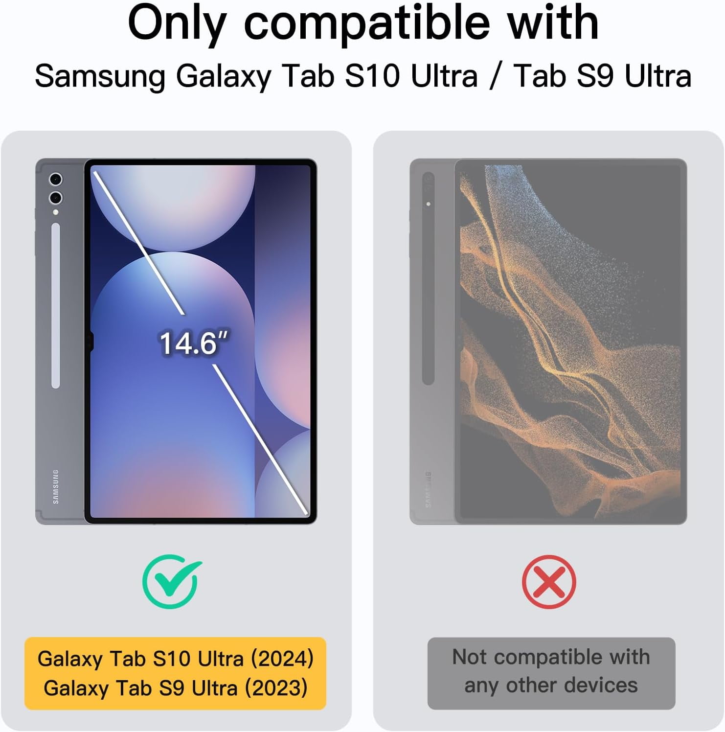 IYFFDFE-Case for Samsung Galaxy Tab S10 Ultra/Tab S9 Ultra 14.6-Inch ...