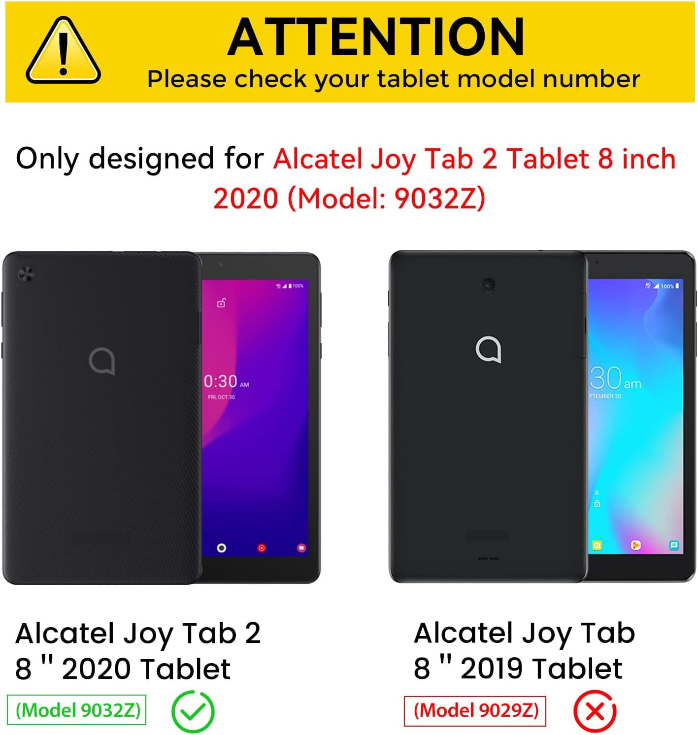 IYFFDFE-Case for Alcatel Joy Tab 2 8 inch 2020 Release Model 9032Z ...