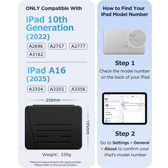 IYFFDFE-Case for iPad (A16) 11th/10th Generation with Pencil Holder ...