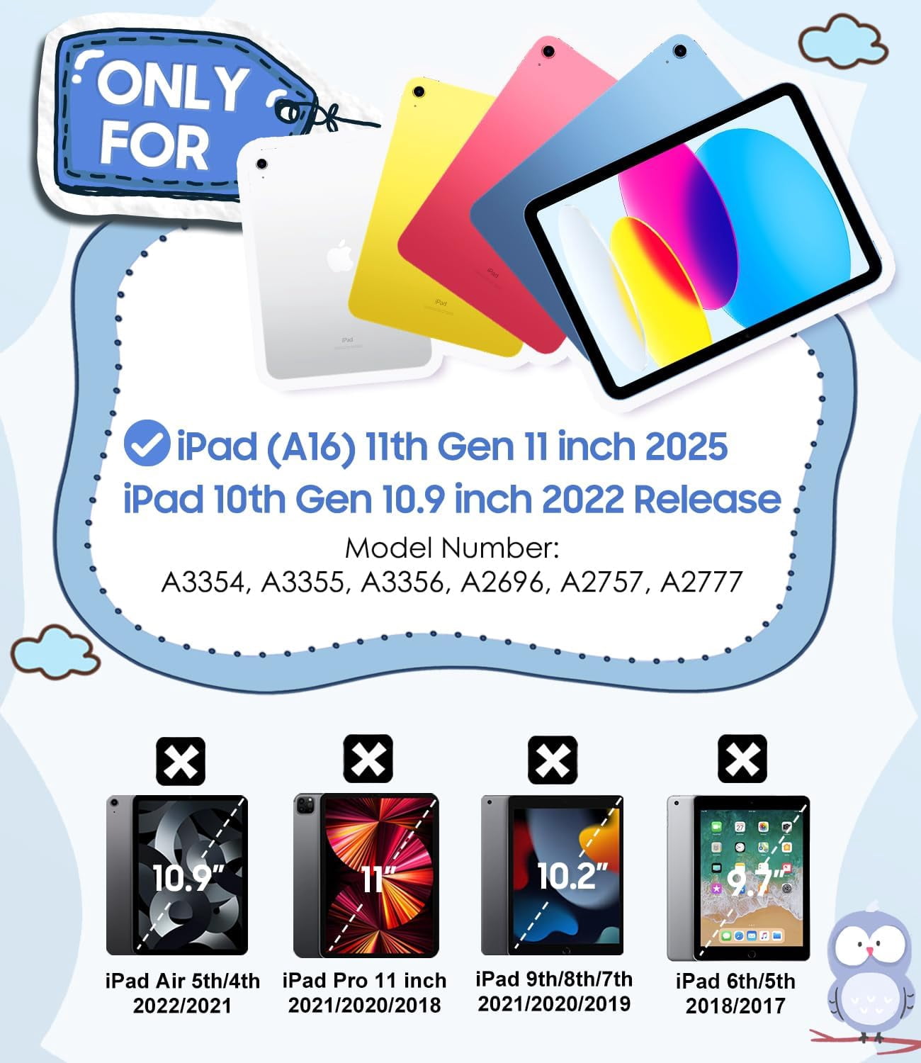 IYFFDFE-Case for iPad (A16) 11th Generation 11 inch 2025/ iPad 10th Generation 10.9 inch 2022 ...