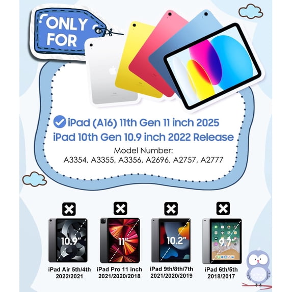 IYFFDFE-Case for iPad (A16) 11th Generation 11 inch 2025/ iPad 10th ...