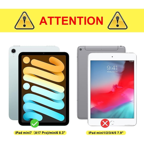 IYFFDFE-Case for iPad mini 7 A17 Pro 2024/iPad Mini 6 2021 8.3 Inch ...