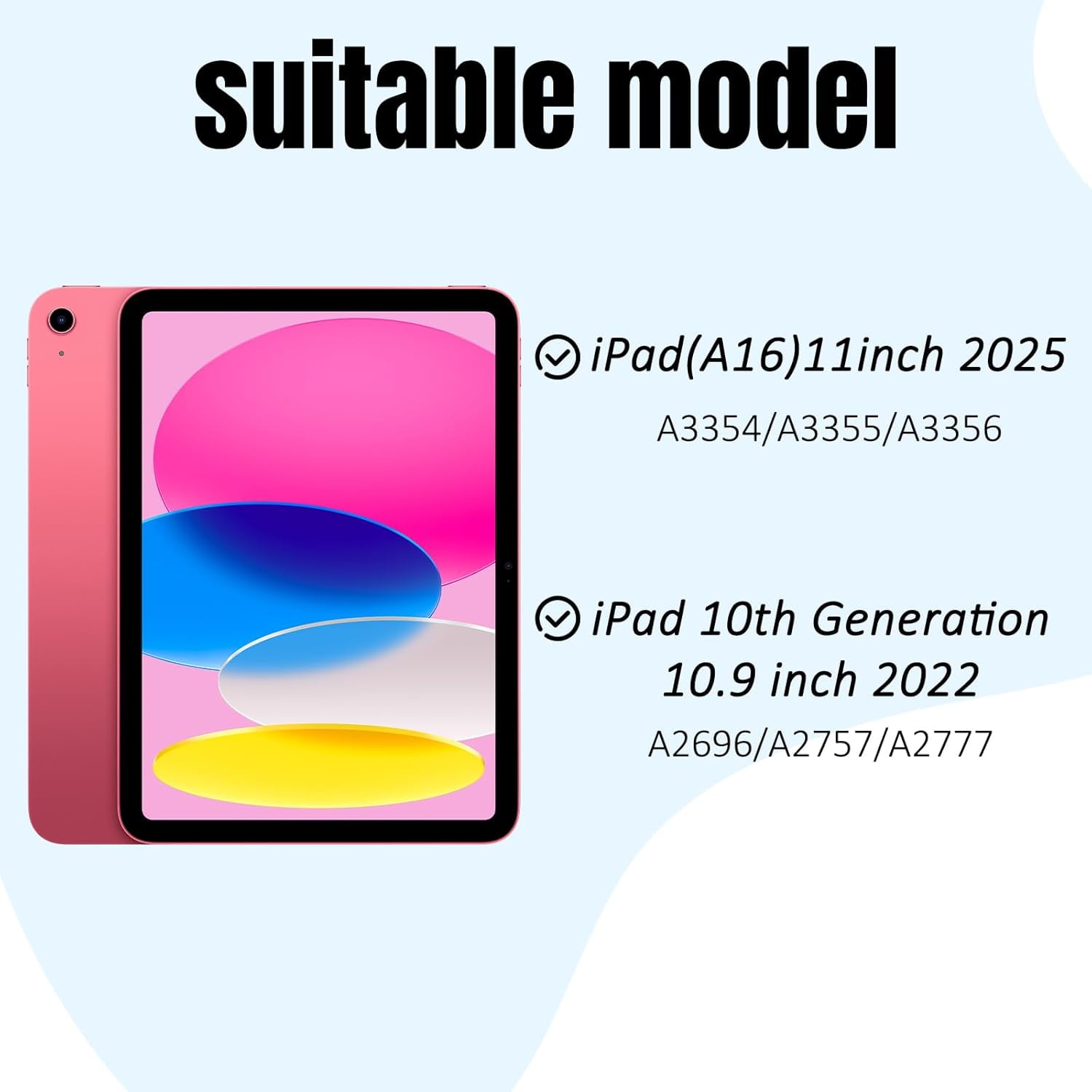 IYFFDFE-Compatible with iPad (A16) 11th Generation 11 Inch 2025,10th ...