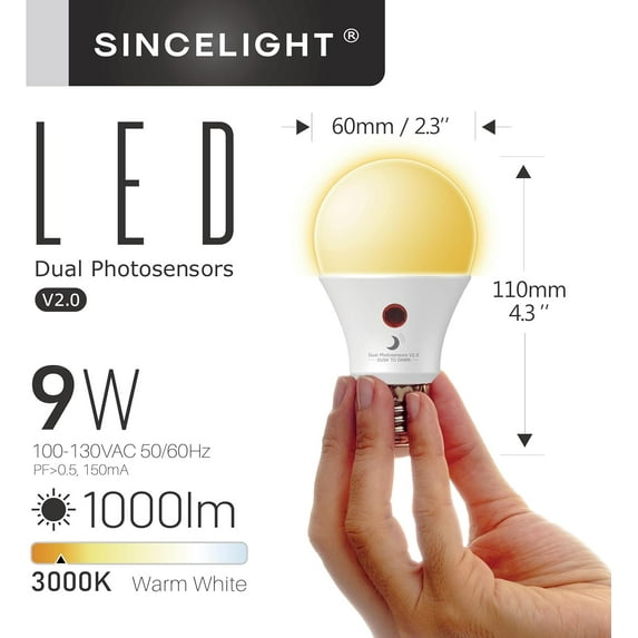 IYFFDFE-Dusk to Dawn LED Bulb with Dual DayLight Sensor · ON/OFF ...