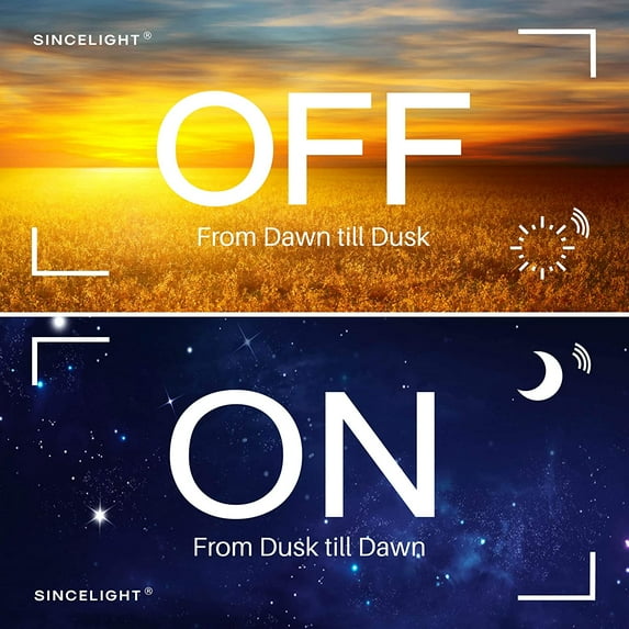 IYFFDFE-Dusk to Dawn LED Bulb with Dual Daylight Sensor, ON/Off ...