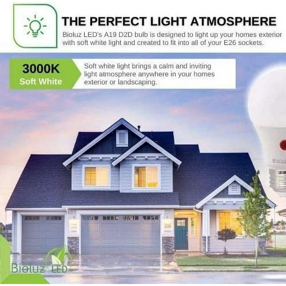 IYFFDFE-Dusk to Dawn Light Bulb, 9W (60W Equivalent) A19 LED Light Bulb ...