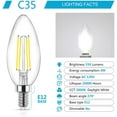 IYFFDFE-E12 Candelabra LED Light Bulbs 60 Watt Equivalent, Daylight ...