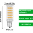 IYFFDFE-E12 Led Light Bulbs 4W Equivalent 40W Halogen Candelabra ...