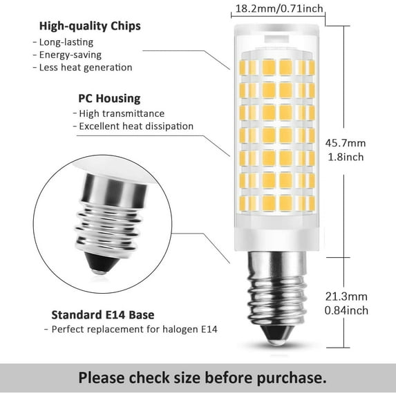 IYFFDFE-E14 LED Cooker Hood Bulbs European Base, Range Hood Light Bulbs ...