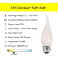 IYFFDFE-E26 Chandelier Light Bulbs Frosted 25 Watt Candelabra Bulb ...