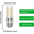 IYFFDFE-E26 Led Light Bulb Dimmable 50W 60W Halogen Equivalent E26 Medium Base AC 120V Warm ...