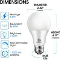 IYFFDFE-Energetic A19 LED Bulb 60W Equivalent, 5000K Daylight LED Light ...