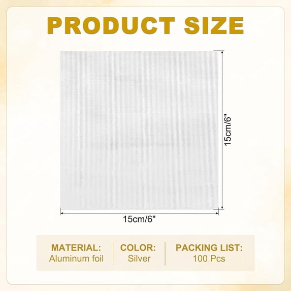 IYFFDFE-Foil Candy Wrappers 6x6 Inch, 100 Pcs Square Fine Grid ...