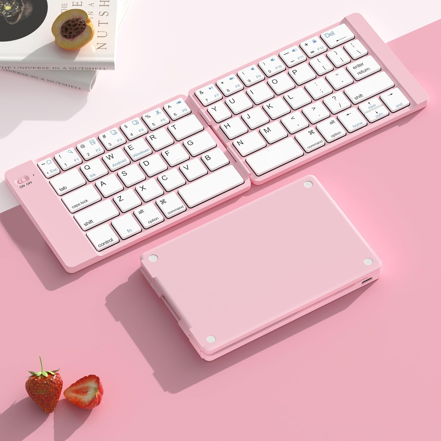 IYFFDFE-Foldable Bluetooth Keyboard - Portable Keyboard with Storage ...