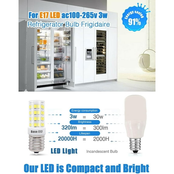 IYFFDFE-Frigidaire Freezer Light Bulb KEI D28X KEL 2816X Refrigerator ...
