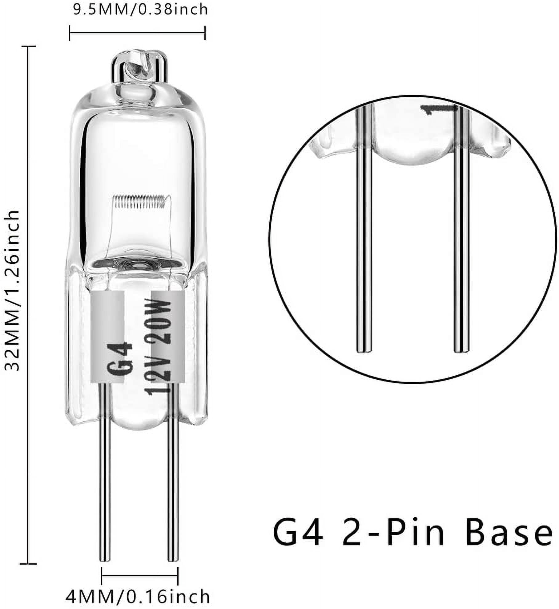 IYFFDFE-G4 Halogen Bulbs 20W 12V T3 JC Type 2 Pin Base Replacement for ...
