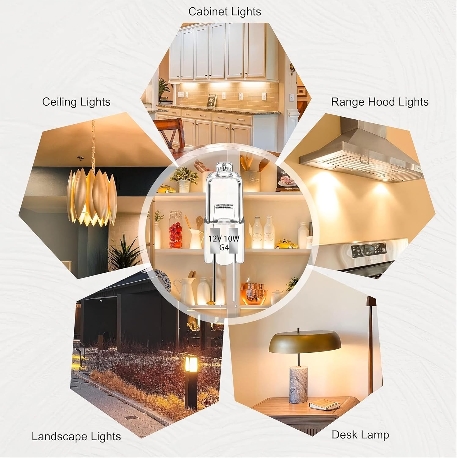 IYFFDFE-G4 Halogen Light Bulb, 12V 10W Halogen Light Bulbs 2 Pin,G4 Led ...