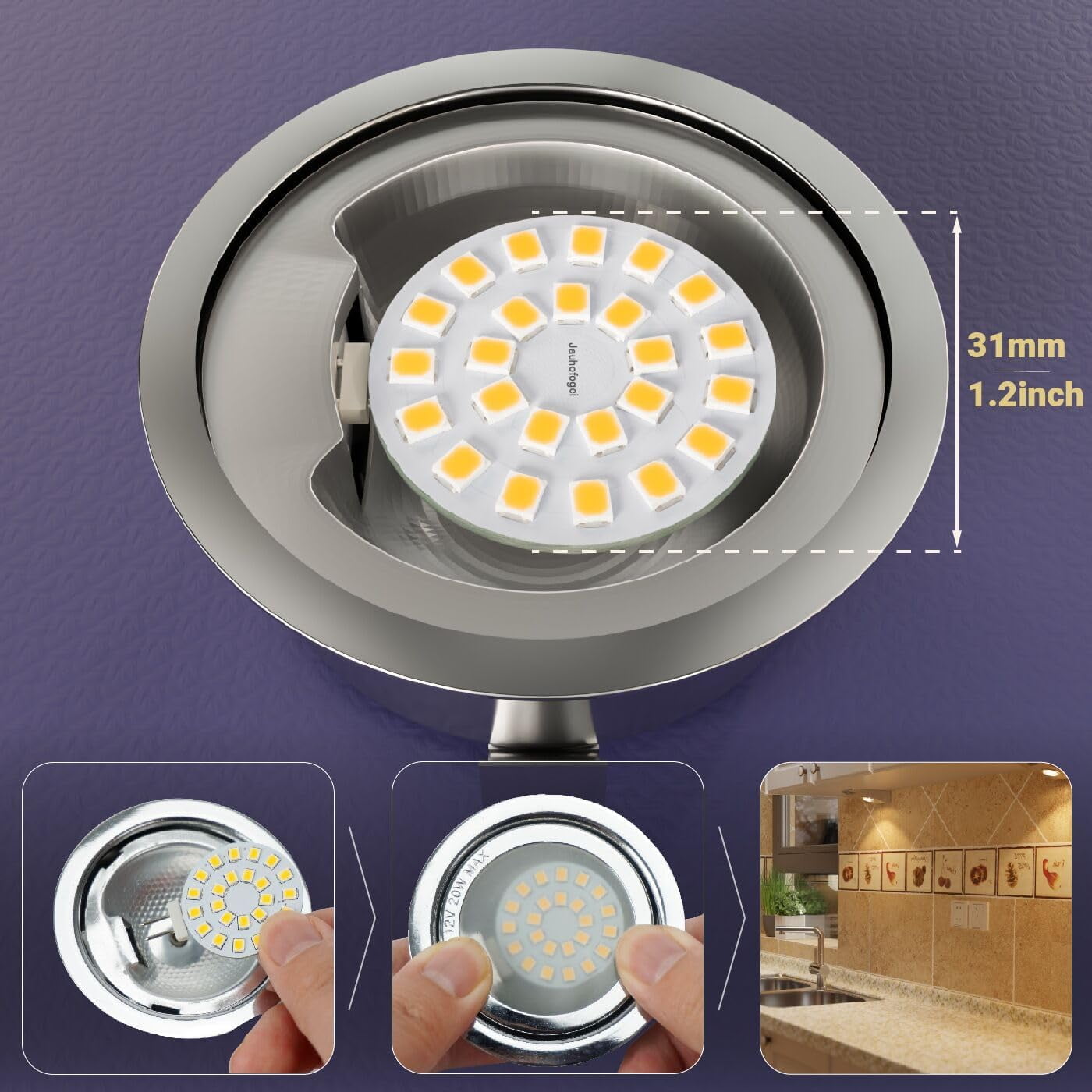 IYFFDFE-G4 LED Bulb Warm White 3000K 2W - 20 Watt Halogen JC Bulb ...