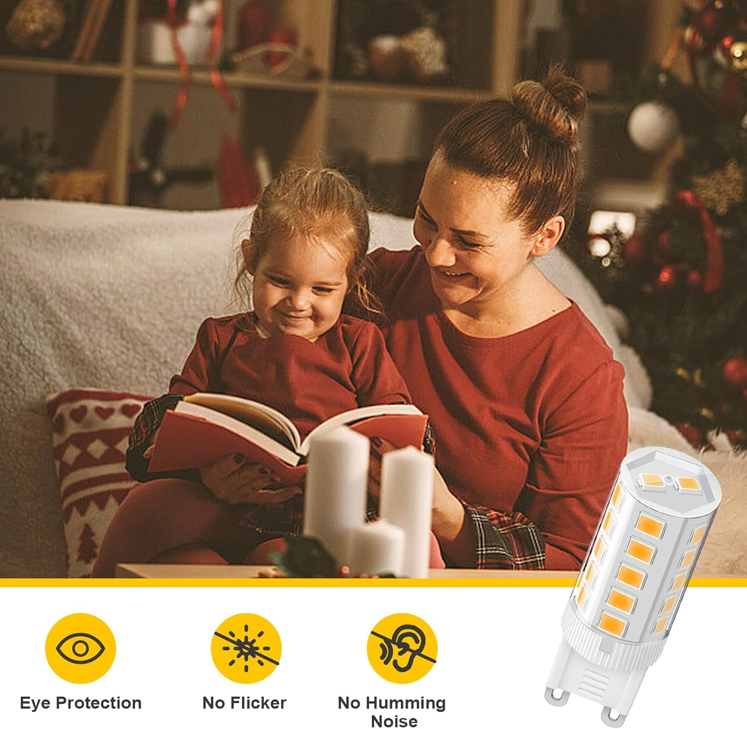 IYFFDFE-G9 LED Bulb Warm White 3W, 3000K Non-Dimmable, 30 Watt T4 G9 ...