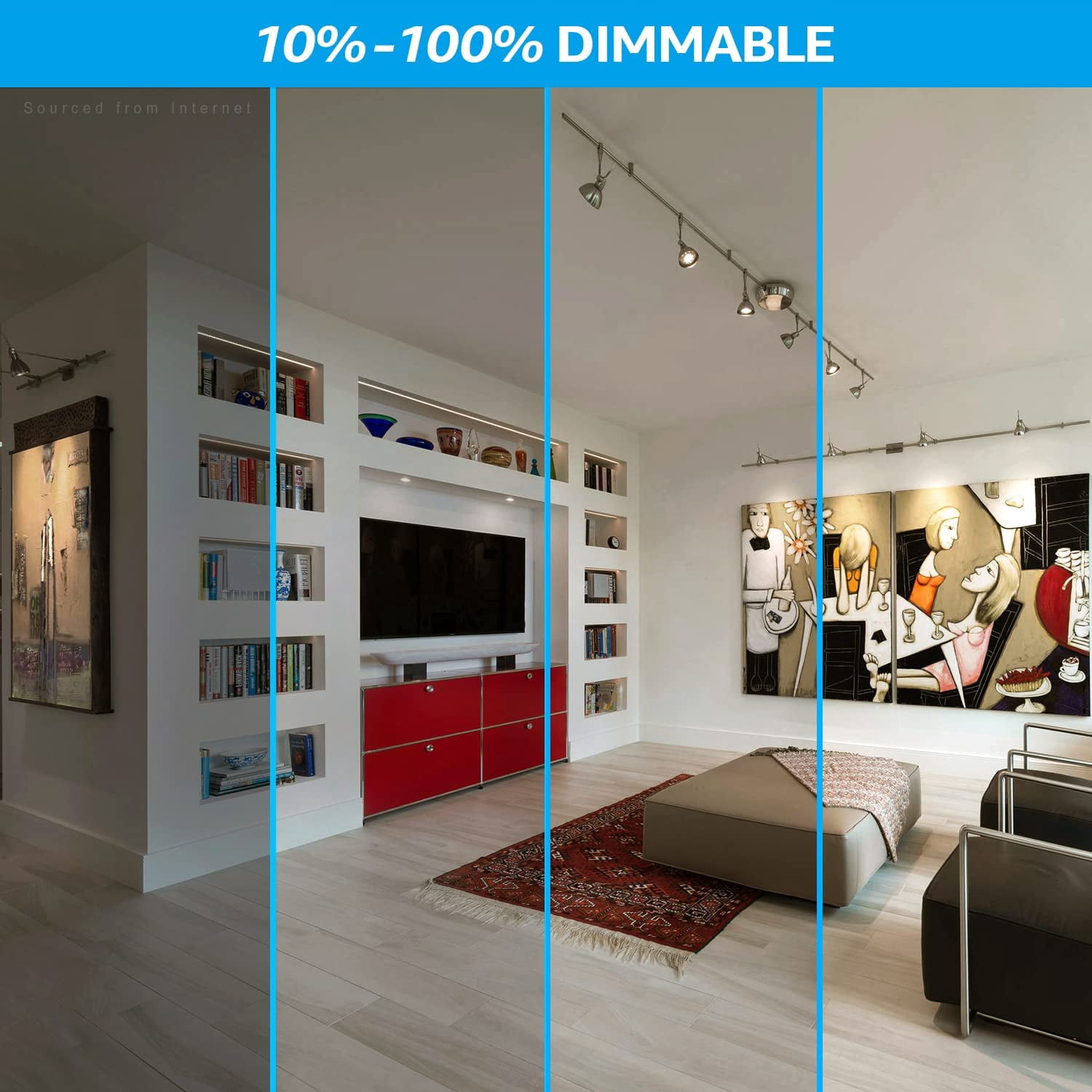 IYFFDFE-GU10 LED Bulb Dimmable, UL Listed, 50W Halogen Equivalent ...