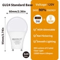 IYFFDFE-GU24 LED Light Bulb, 5000K Daylight, 9W(60W Equivalent), 800 ...