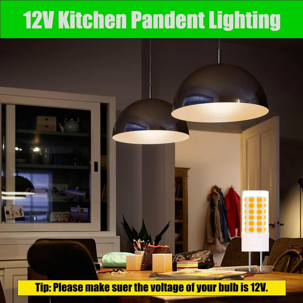 IYFFDFE-GY6.35 LED Bulbs 12V, T4 JC Type Bi-Pin Base, Warm White 3000K ...