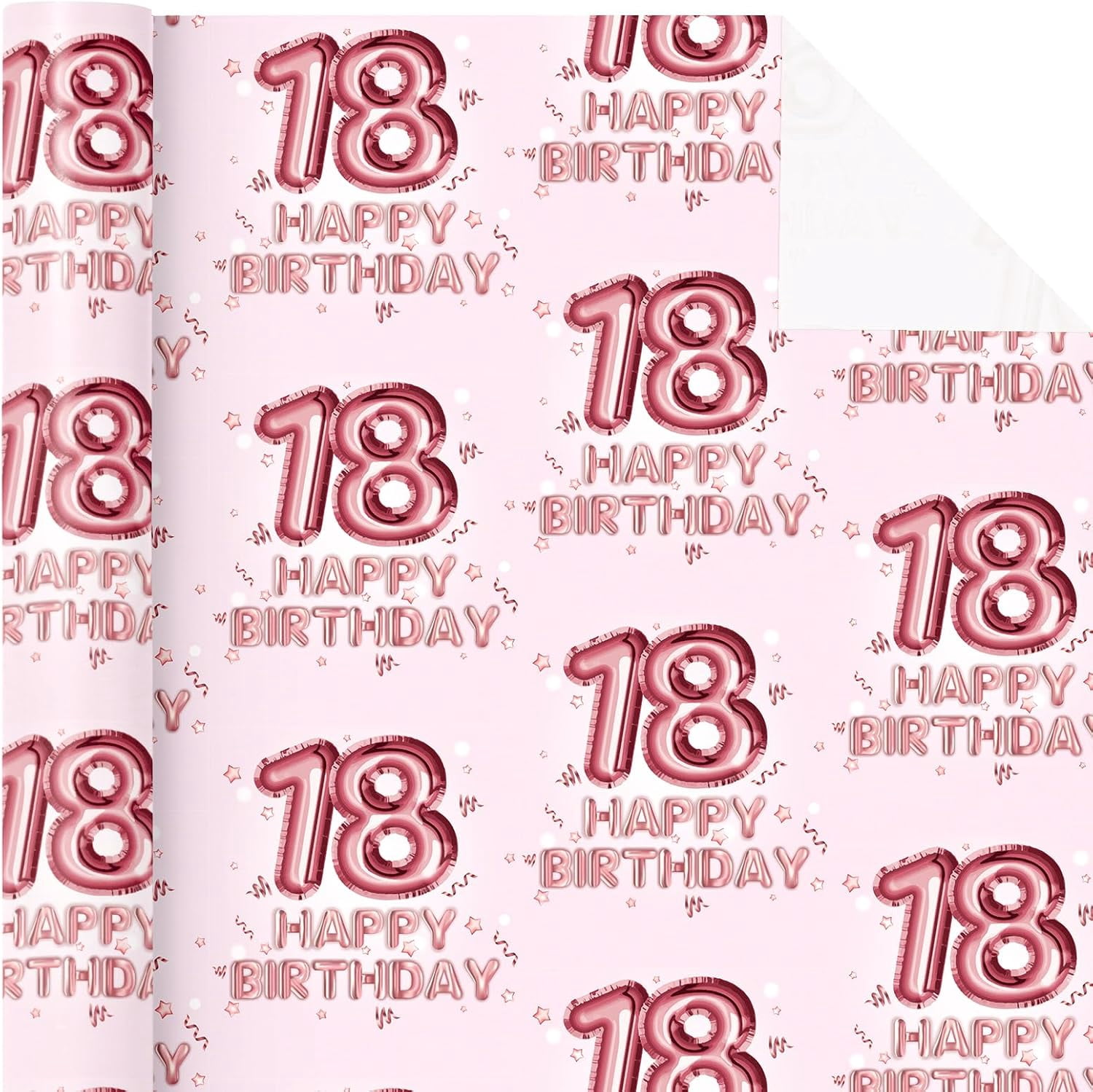 IYFFDFE-Girl 18th Birthday Wrapping Paper - Mini Roll - 17 Inch x 16.5 ...