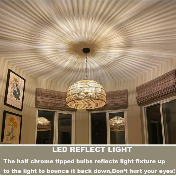 IYFFDFE-Half Chrome Light Bulbs,Dimmable,LED Edison Bulbs,Black Dipped ...
