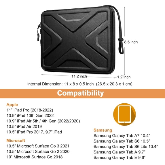 IYFFDFE-Hard Shell Tablet Sleeve Case for iPad (A16) 11th 2025 & Air M3 ...