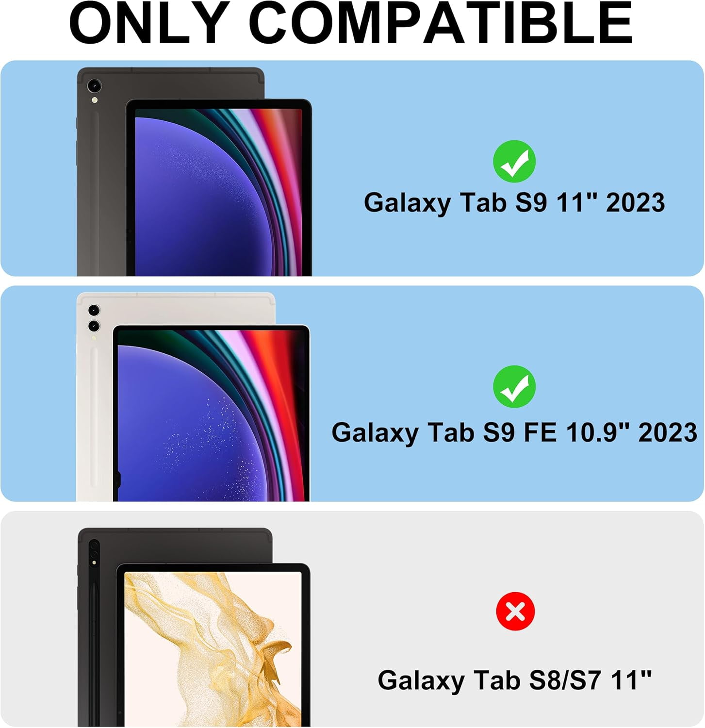 IYFFDFE-Keyboard Case for Galaxy Tab S10 Plus/S9FE Plus, Multi-Touch ...