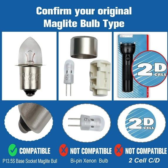 IYFFDFE-LED Conversion Kit for Maglite LED Bulb 3-16 Cell C/D, 3W DC 4 ...