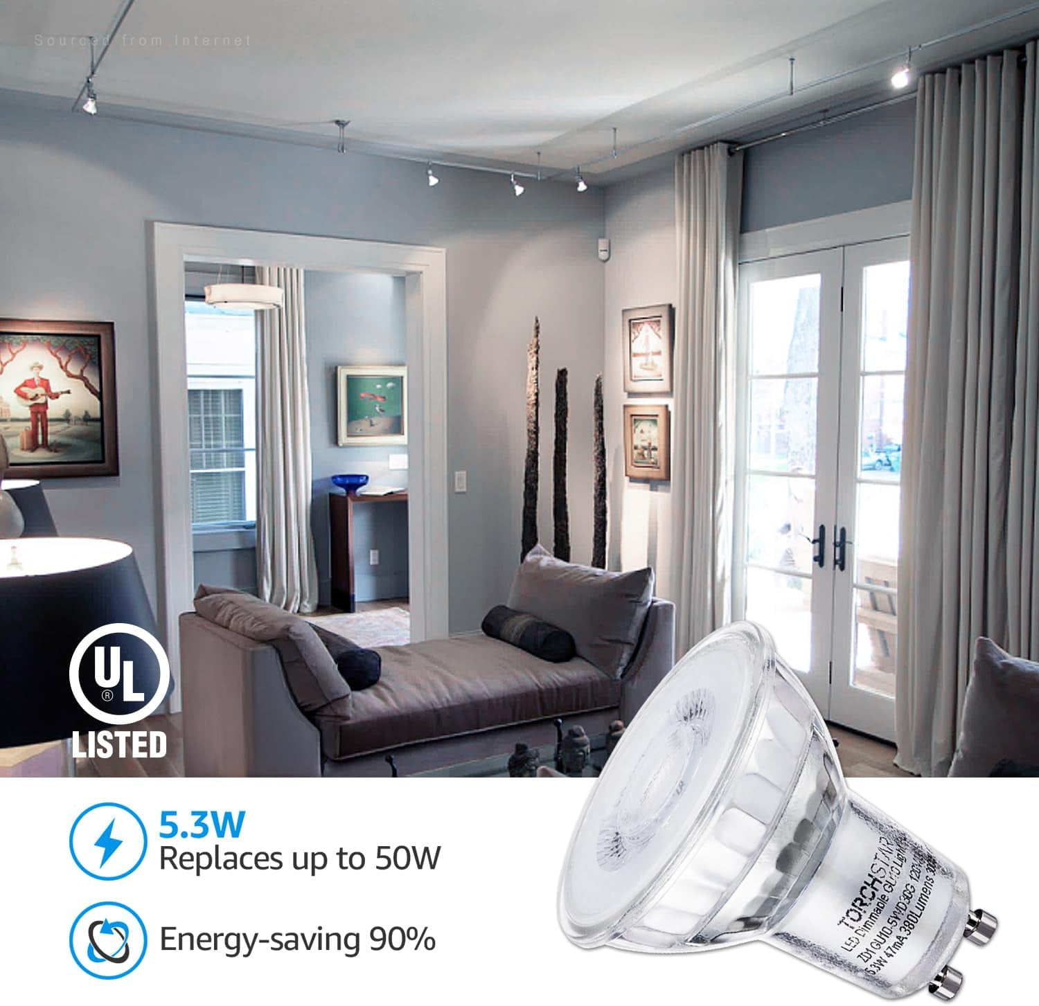 IYFFDFE-LED GU10 Spotlight Light Bulbs, Recessed Track Lighting Bulb ...