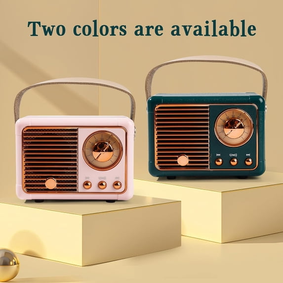 IYFFDFE-Mini Retro Speaker, Vintage Decor, Portable Wireless Bluetooth ...
