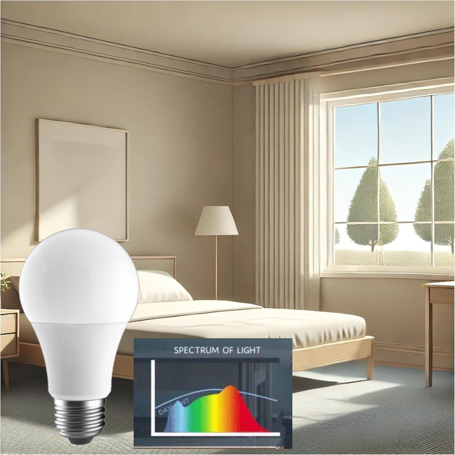 IYFFDFE-Night Light Bulb for Sleep, 3-Mode LED Light Bulb E26, 3 Watt ...
