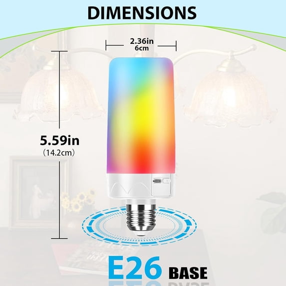 IYFFDFE-Non-Hardwired Light Bulb with Remote Timer, USB Rechargeable 3 ...