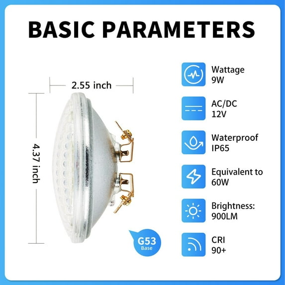 IYFFDFE-PAR36 LED Landscape Bulb 9W 3000K Warm White, PAR36 LED Bulb AC ...