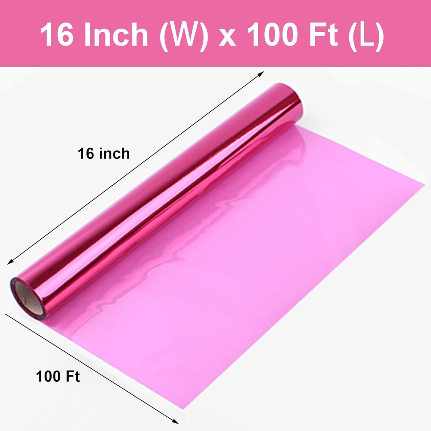 IYFFDFE-Pink Cellophane Wrap Roll, Translucent Pink Cellophane Wrapping ...
