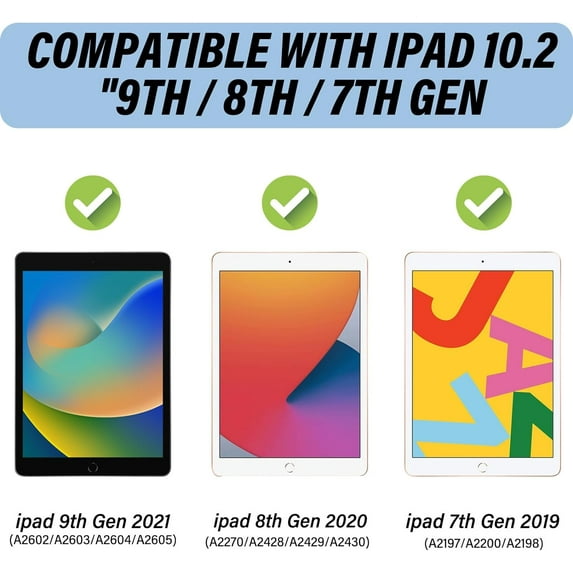 IYFFDFE-Premium Leather Compatible with iPad 10.2 inch 9th /8th /7th ...