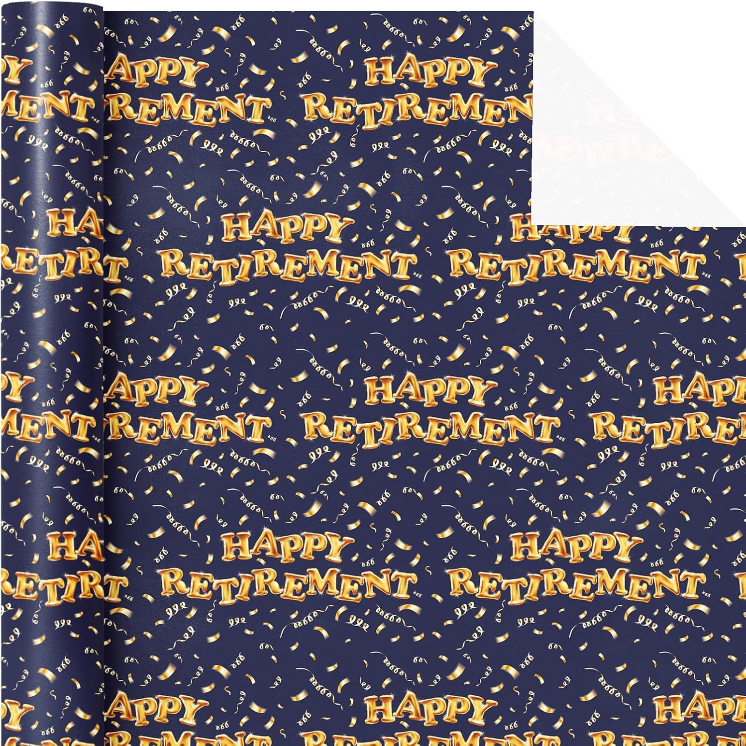 IYFFDFE-Retirement Wrapping Paper Roll - Mini Roll - 17 Inch x 16.5 ...