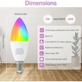 IYFFDFE-Smart Light Bulb Compatible with Alexa & Google Home, C37 E12 ...