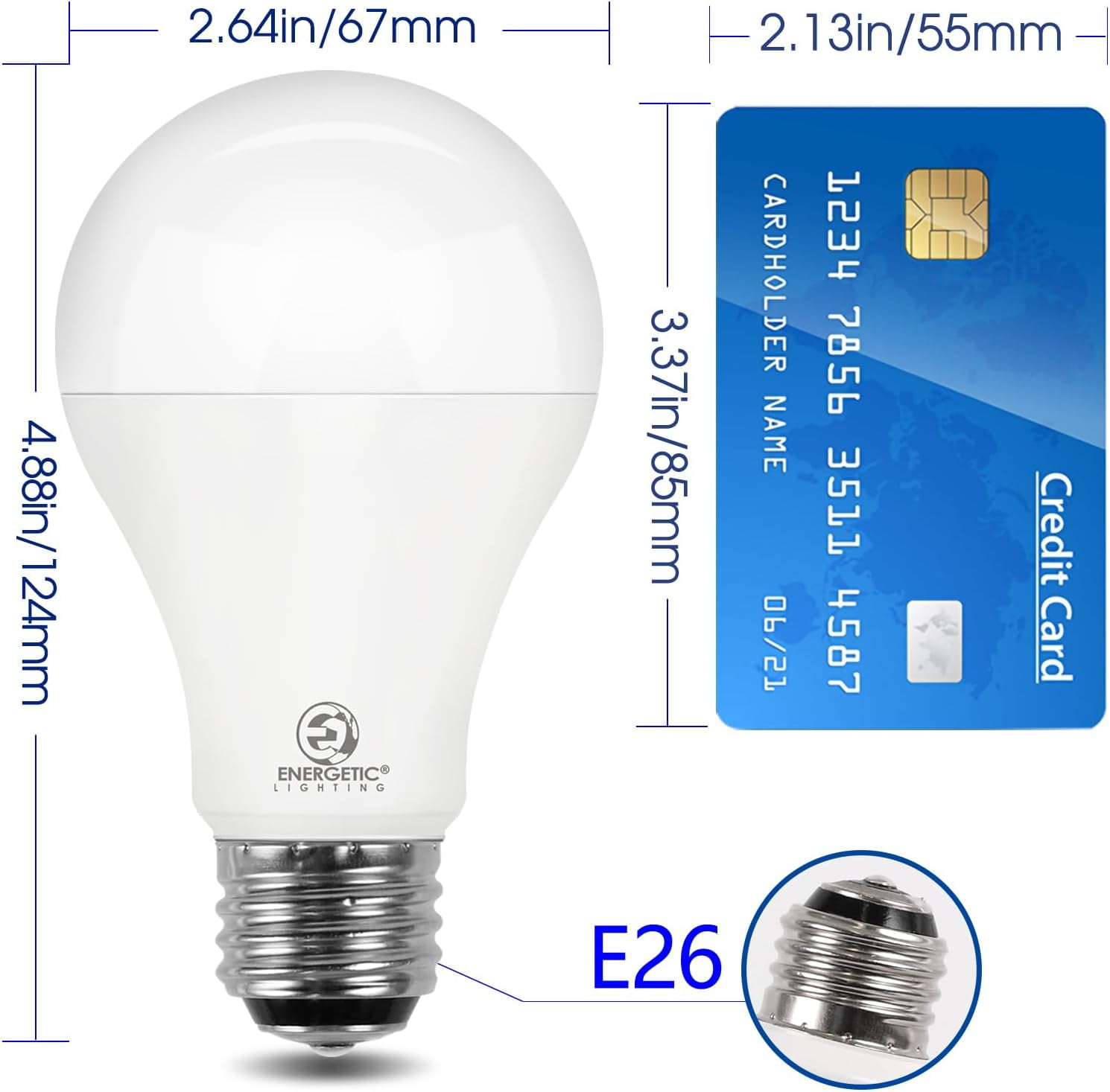 IYFFDFE-Super Bright 50/100/150W 3-Way A21 LED Light Bulb, 800/1600 ...